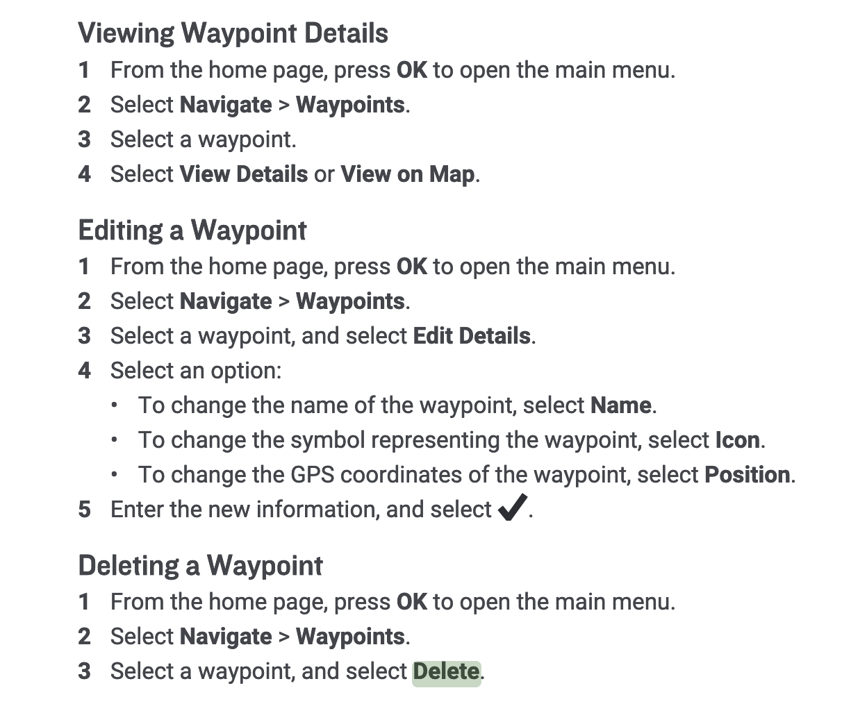 Editing and deleting waypoints on inReach Mini 2 - inReach Mini 2 - inReach - Garmin Forums